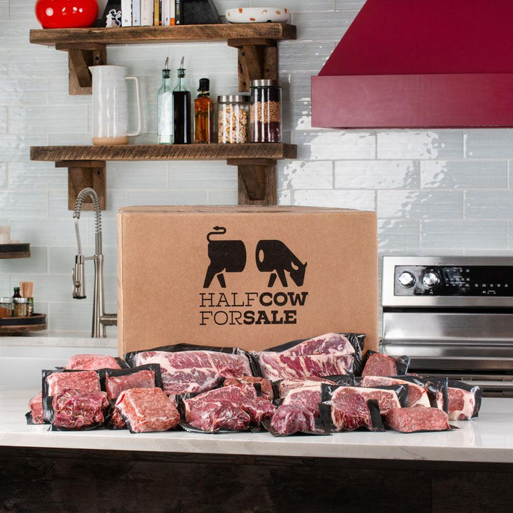 Half Cow For Sale - Grass-Fed Grain Finished 100% American Angus